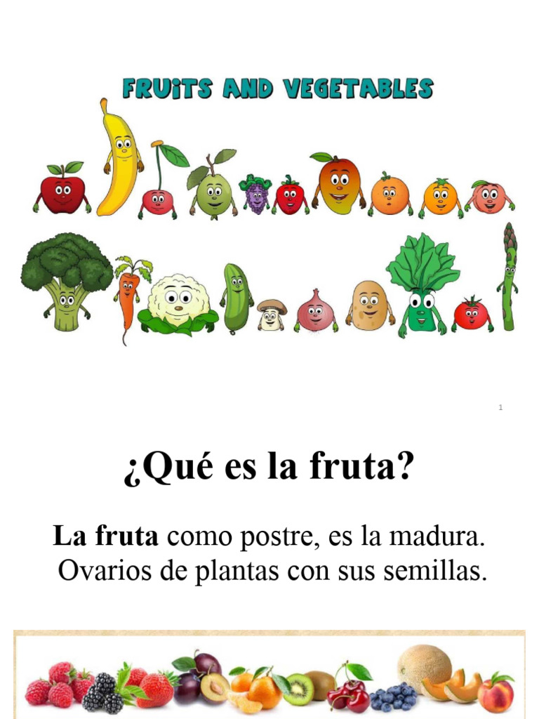 Introducción A Las Frutas y Verduras | PDF | Fruta | Vegetales