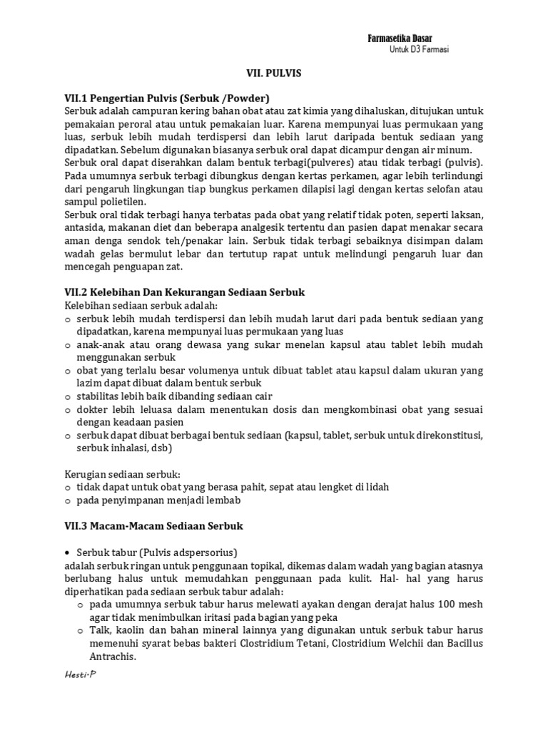 Pulvis Dan Pulveres | PDF