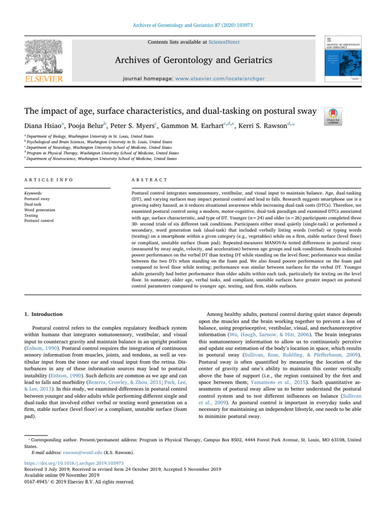 The Impact of Age, Surface Characteristics, and Dual-Tasking On ...