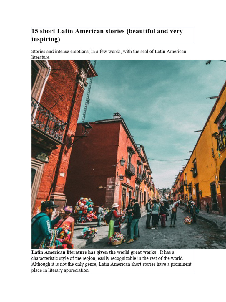 Latin American Short Stories | PDF | Latin American Literature