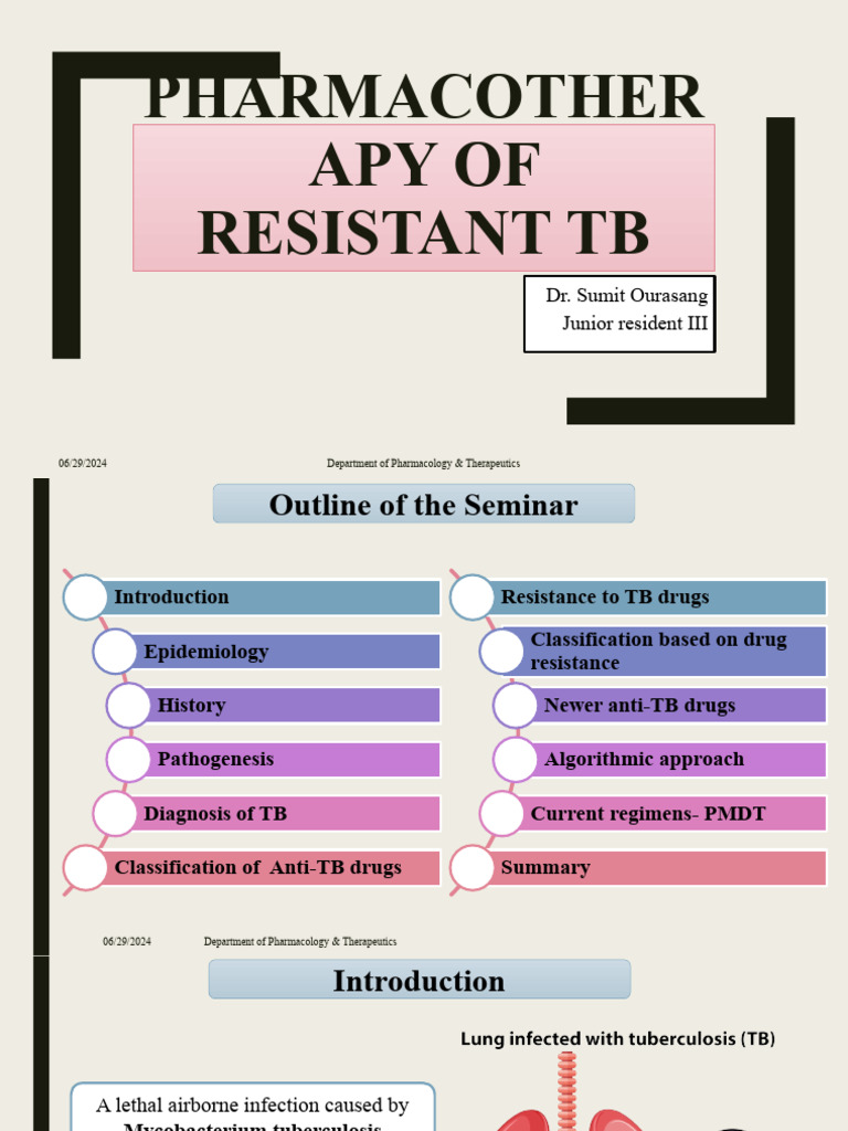 Pharmacotherapy of MDR TB | PDF | Tuberculosis | Mycobacterium Tuberculosis