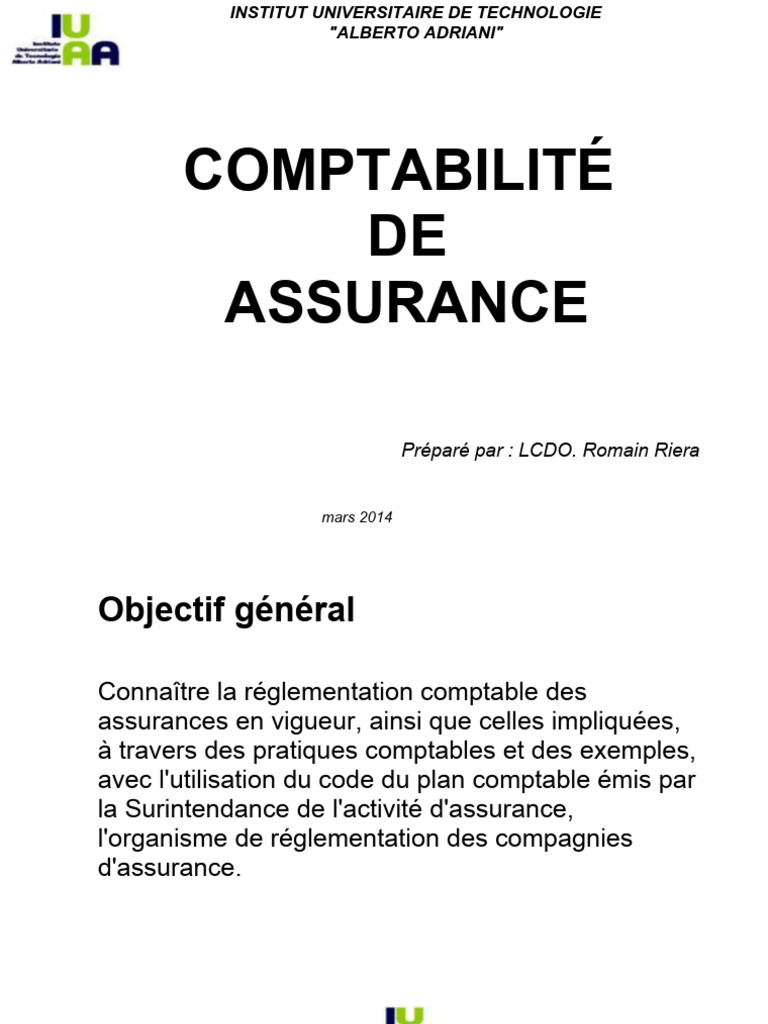 Comptabilité des Assurances: Guide Pratique | PDF | Comptabilité ...