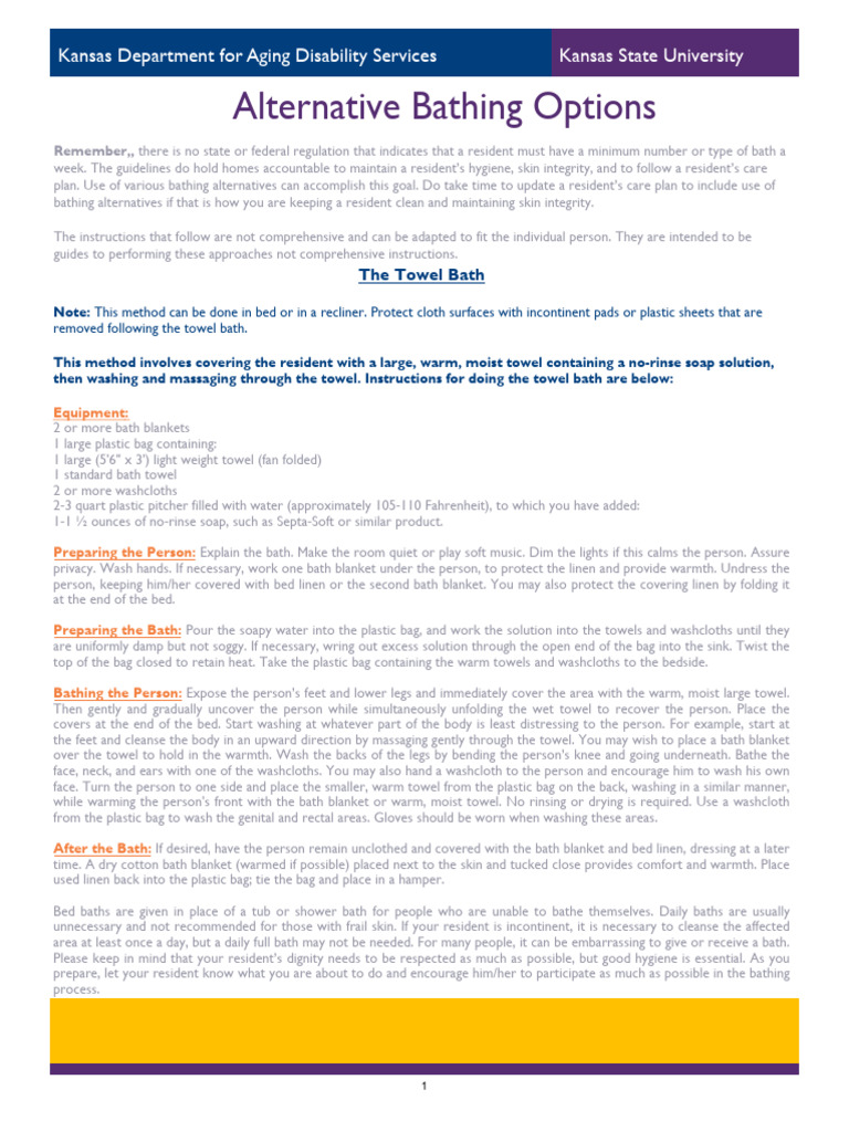 Bathing Resource | PDF | Bathing | Hygiene