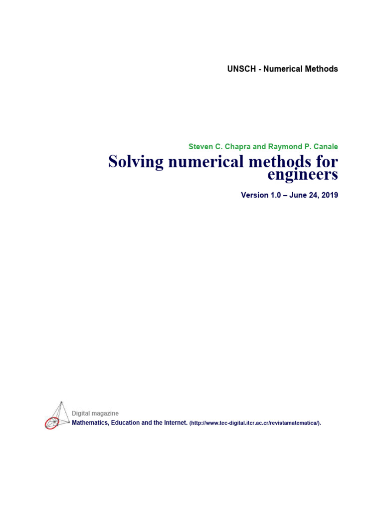 Resolution Numerical Methods Of The Chapra Book With Python Pdf Pdf Algorithms Analysis