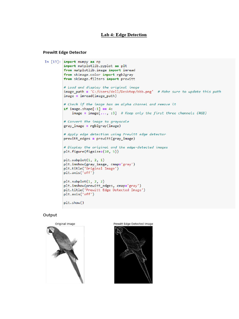 Lab 4 Edge Detection | PDF | Technology & Engineering