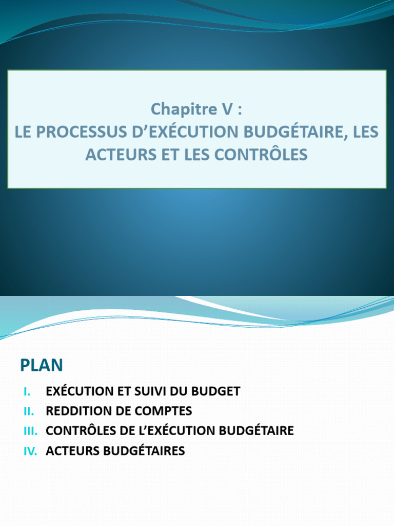 Compta Pub 3 - Le Processus Dexécution Budgétaire Acteurs Contrôles | PDF | Budget