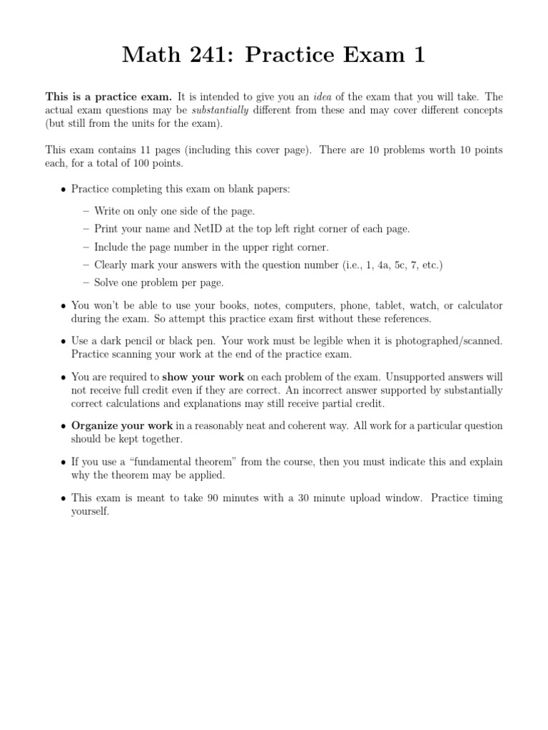 Practice Exam 1 | PDF | Mathematical Objects | Geometry
