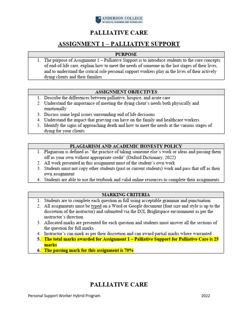 6palliative Care - Assign 1 - Palliative Support | PDF | Palliative ...