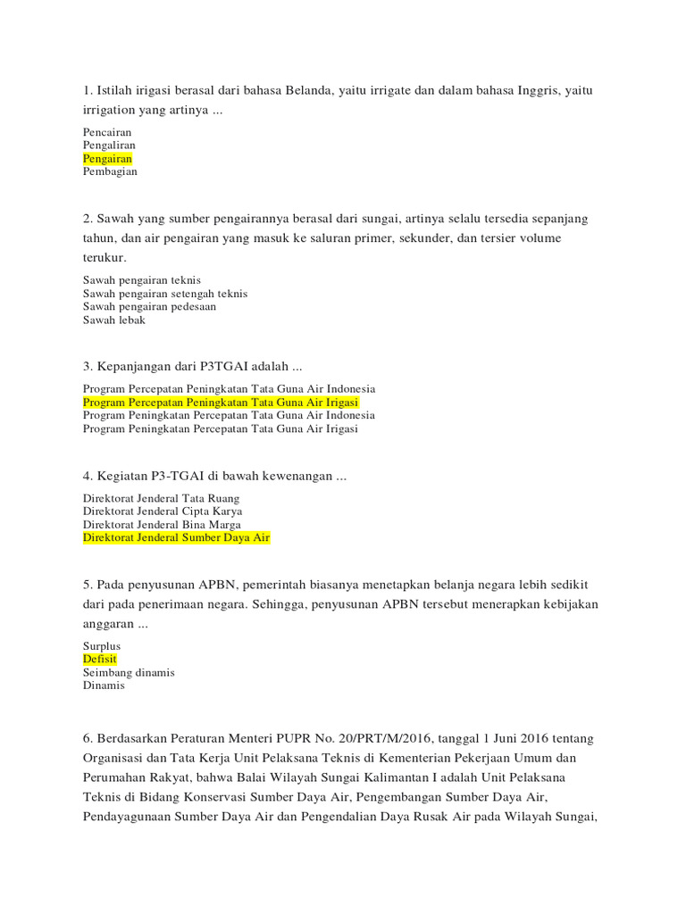 Contoh Soal Test TPM Tahun 2022 | PDF | Sains & Matematika