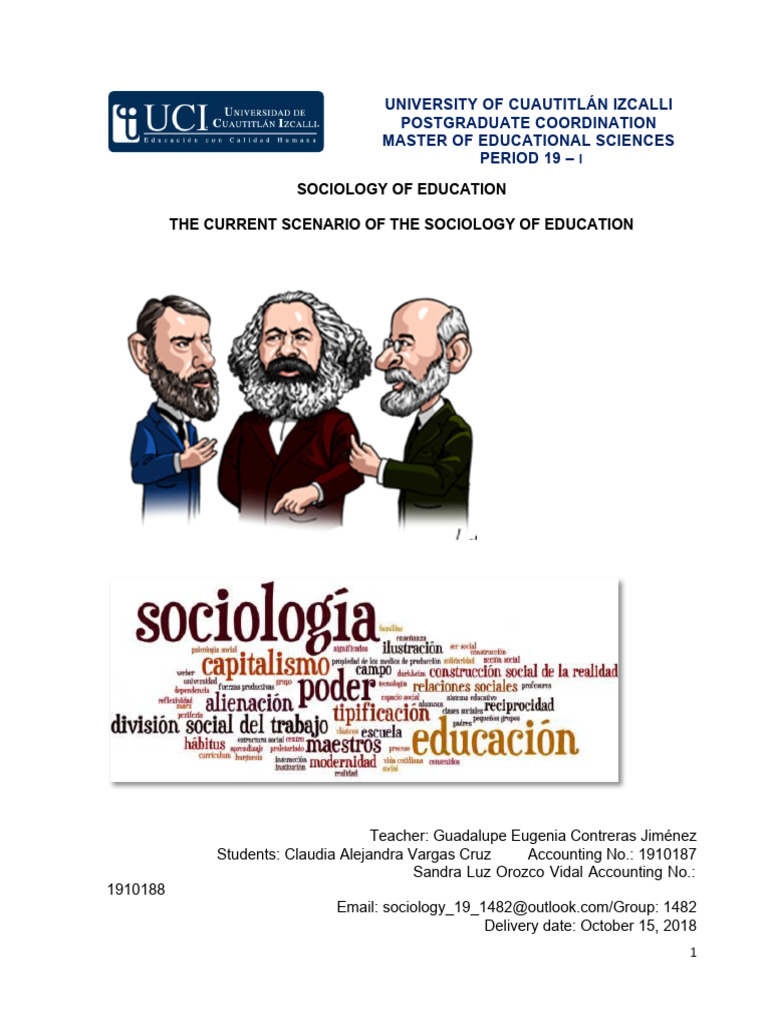 The Current Scenario of The Sociology of Education | PDF | Sociology ...