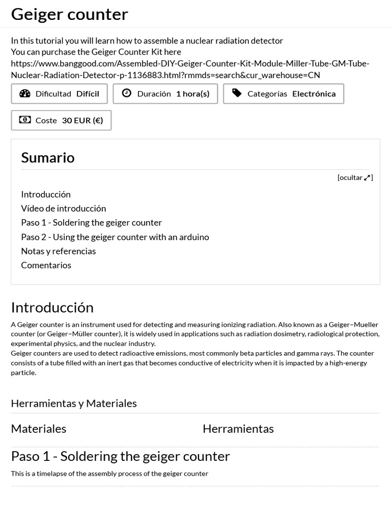 Dyy Geiger Counter Adapt To Arduino Geiger Counter Wikifab Pdf Radiation Electrical