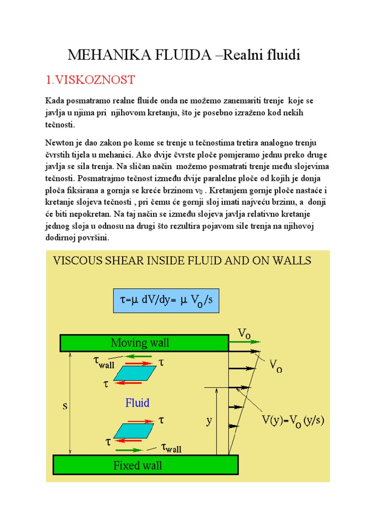 Mehanika Fluida - Viskoznost | PDF