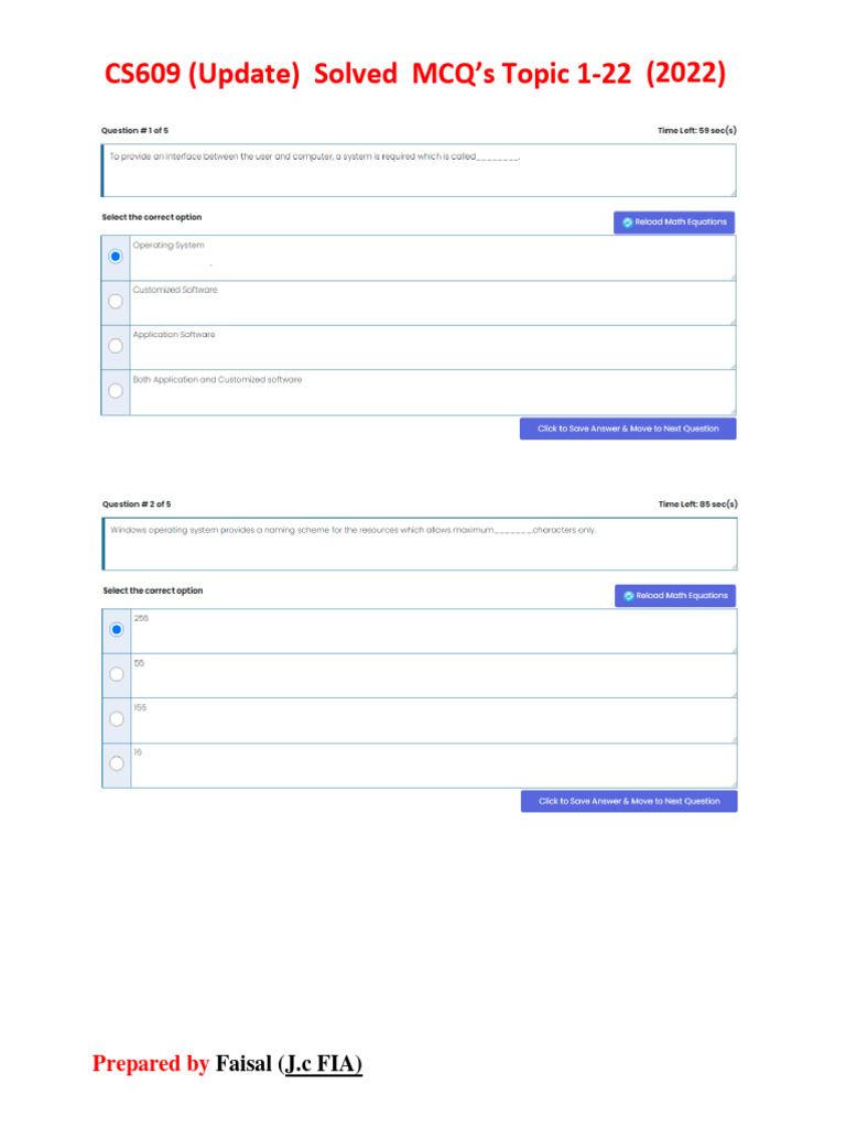 CS609 Mcqs 1-22 Topic (Update) by Faisal (JC FIA) | PDF | Arab Nationalism