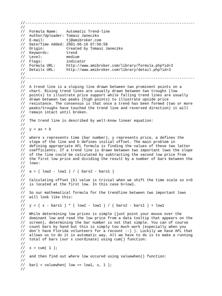 Automatic Trend-Line | PDF | Mathematics | Applied Mathematics