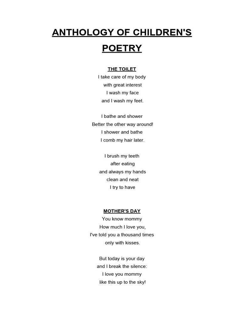Children's Poetry Anthology | PDF