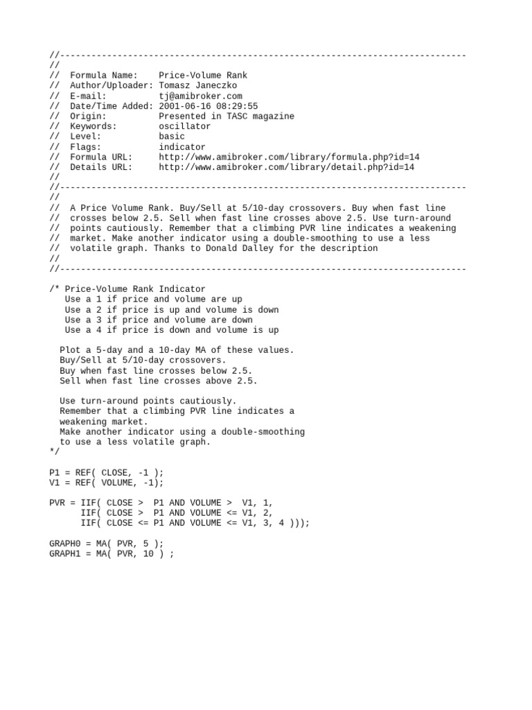 Price-Volume Rank | PDF | Business | Computers
