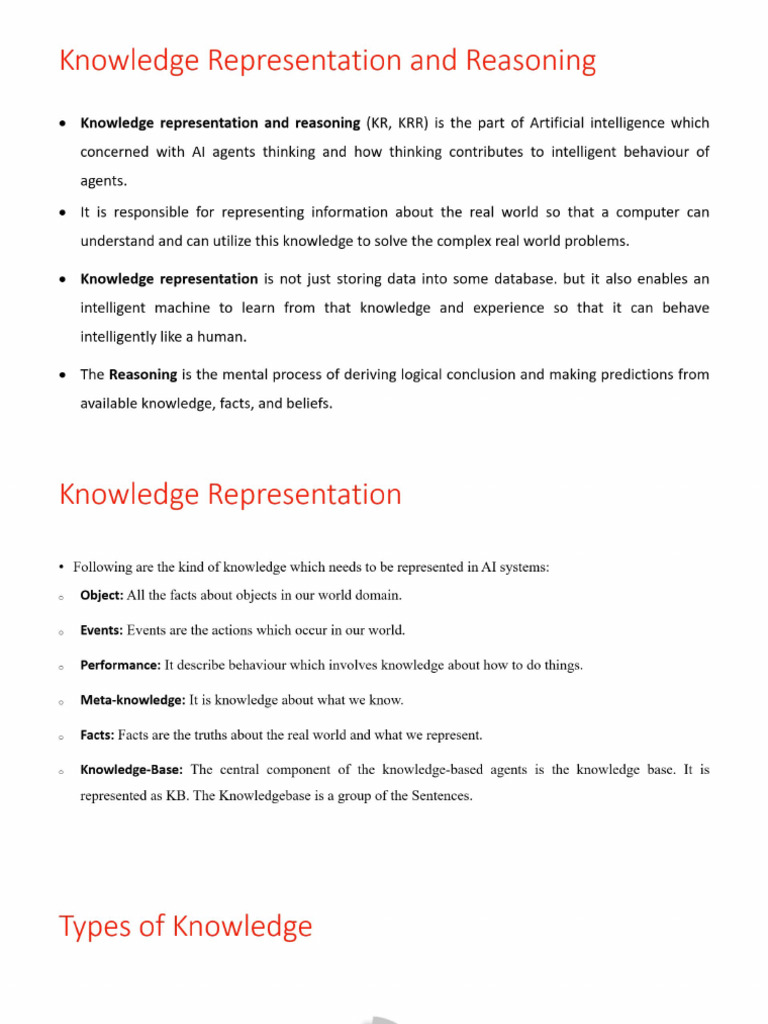 Knowledge Representation | PDF