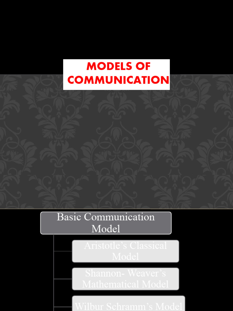 Overview of Communication Models | PDF | Communication | Cognition