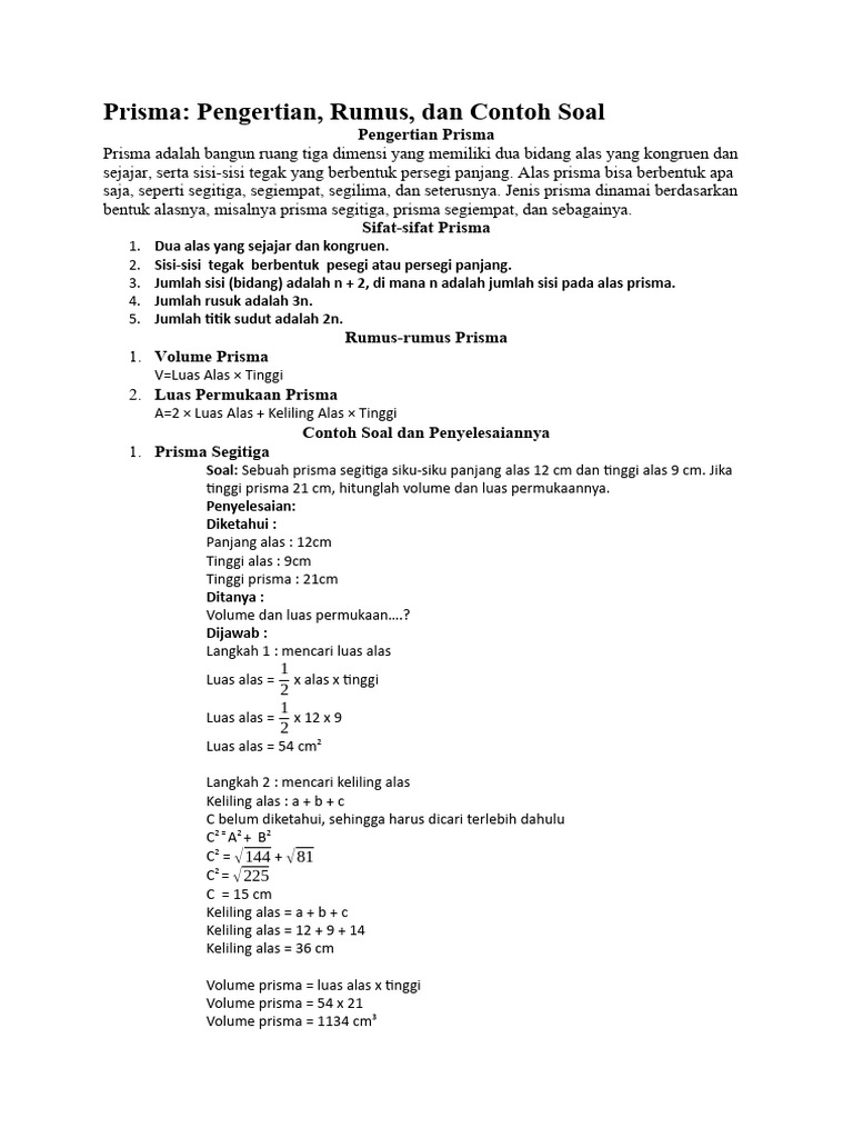 Pengertian Prisma | PDF