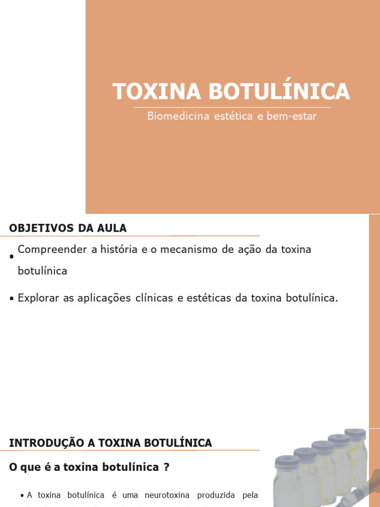 Toxina Botulã - Nica - Biomed Aula | PDF | Toxina botulínica | Junção ...