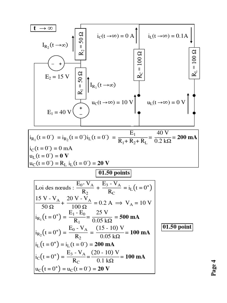 Er Electronique Correction Pem 4 | PDF