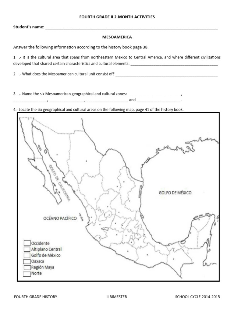 History Activities 4th Grade Primary Nov-Dec | PDF | Mesoamerica | Maya ...