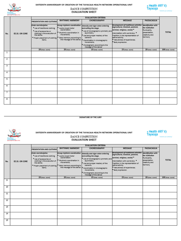 Dance Score Sheet | PDF | Dances | Performing Arts