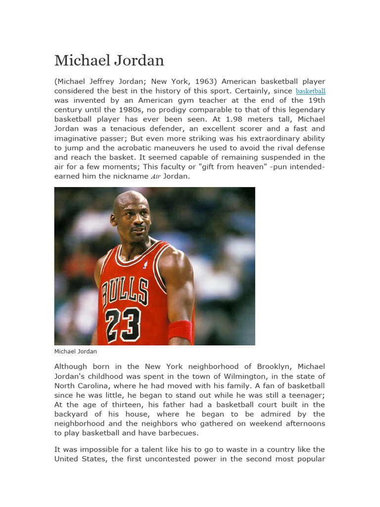 Michael Jordan | PDF | National Basketball Association | National ...