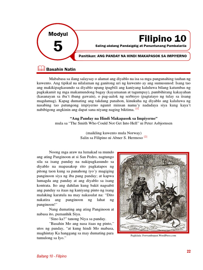 PDF - Ang Panday Na Hindi Makapasok Sa Impiyerno | PDF