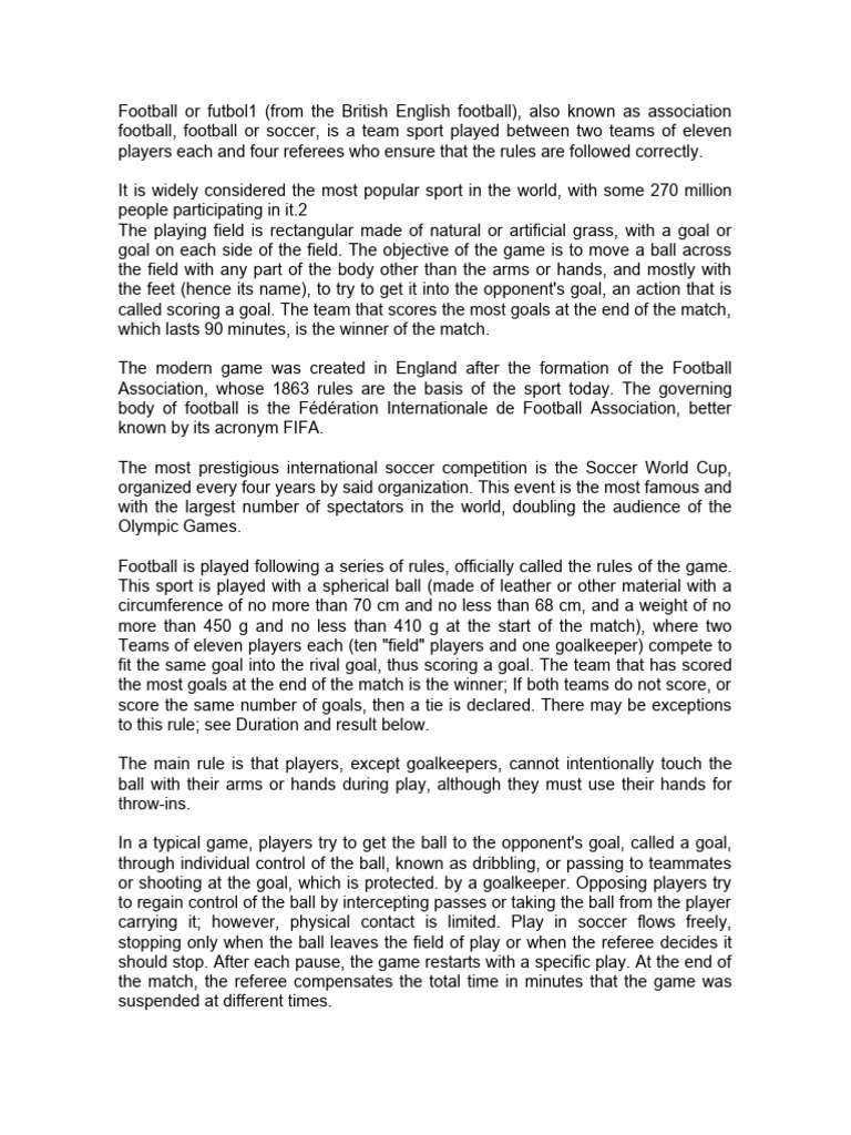 Soccer Report | PDF | Association Football | Defender (Association ...