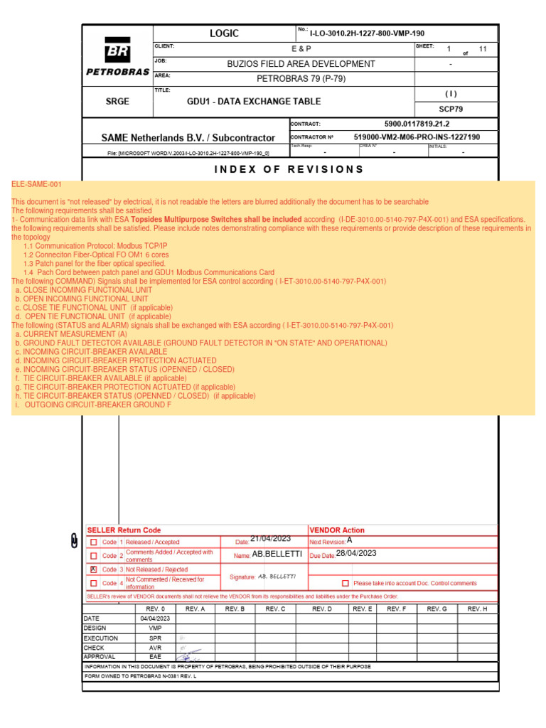 Gdu Data Exchange Table Rev A | PDF | Data Type | Programmable Logic ...