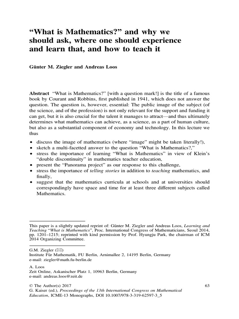 Understanding Mathematics Education | PDF | Mathematics | Algebra