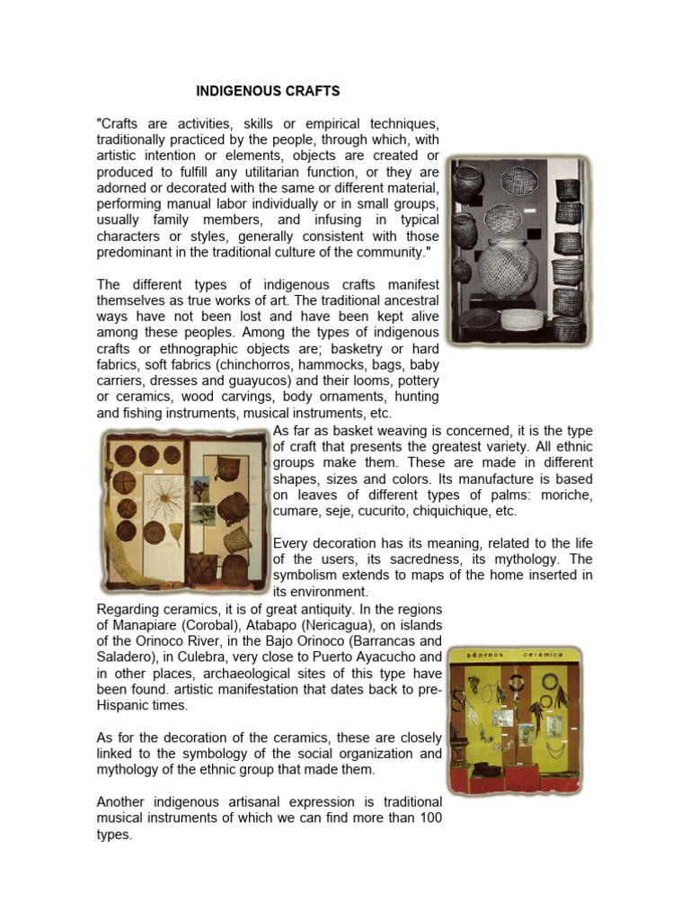 Indigenous Crafts | PDF | Weaving | Crafts