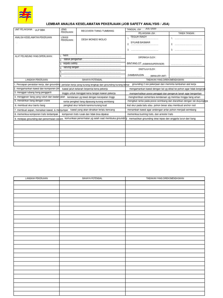 4a Form PLN JSA A | PDF