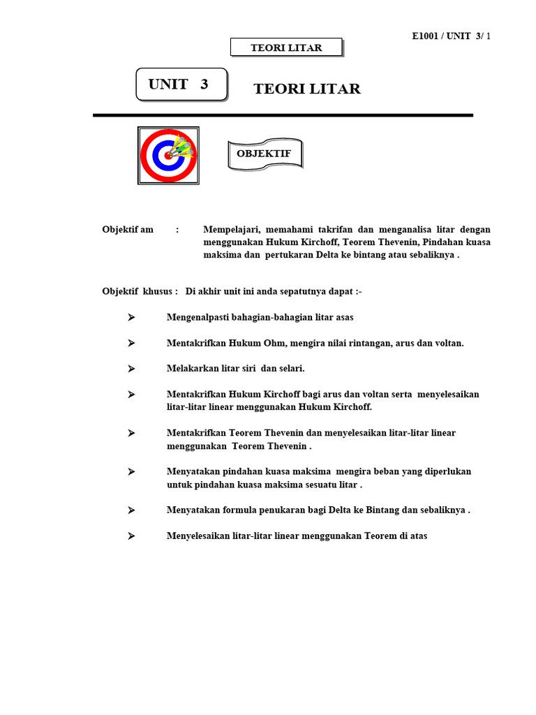 UNIT3-Teori Litar | PDF
