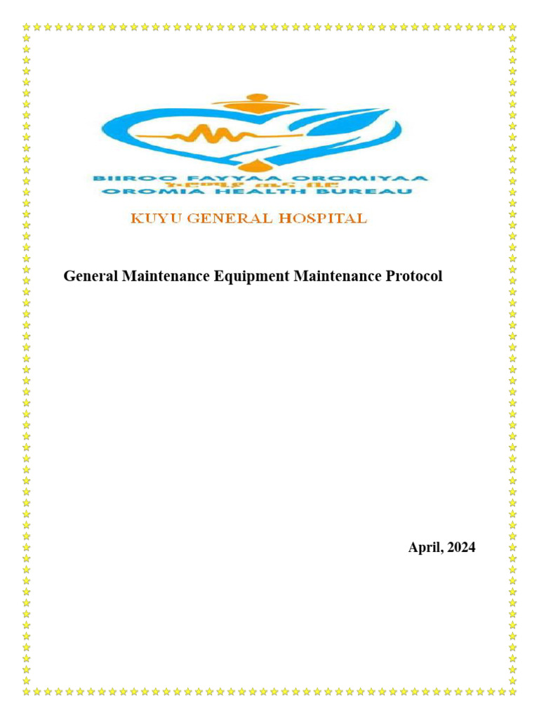 General Maintenance Protocol | PDF | Plumbing | Sanitary Sewer