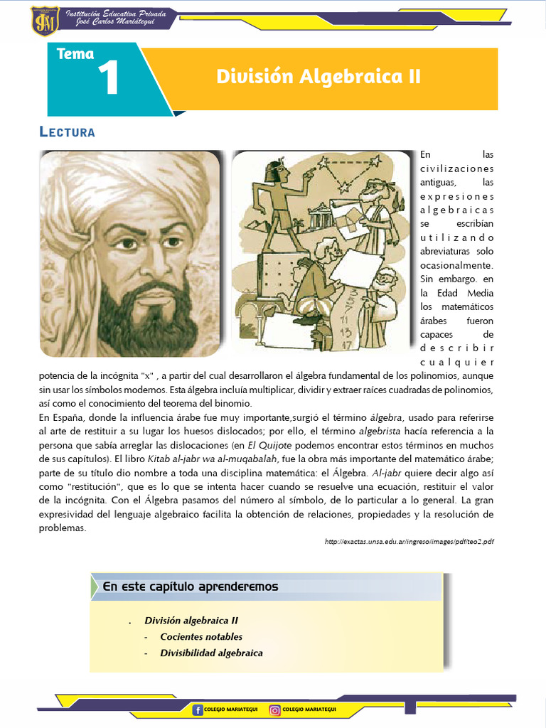 Alg Tema 1 | PDF | Ecuaciones | Álgebra