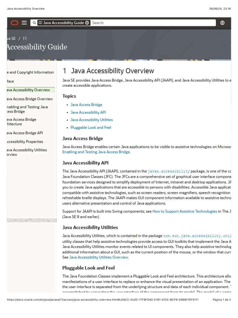 Java Accessibility Overview Pdf Java Programming Language Software Engineering