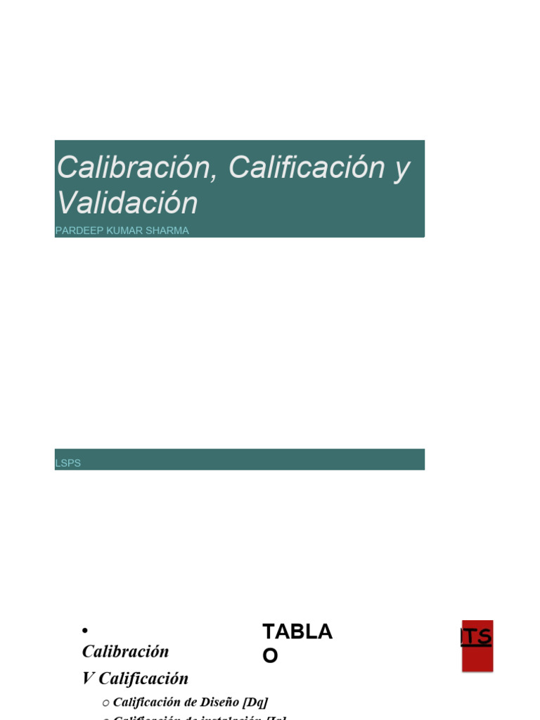 Calibración y Validación de Instrumentos | PDF | Calibración | Calidad ...