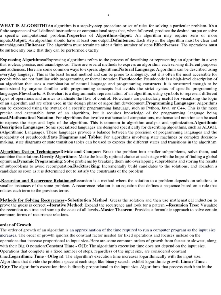 What Is Algorith (Autosaved) 12 Size | PDF | Time Complexity | Dynamic Programming