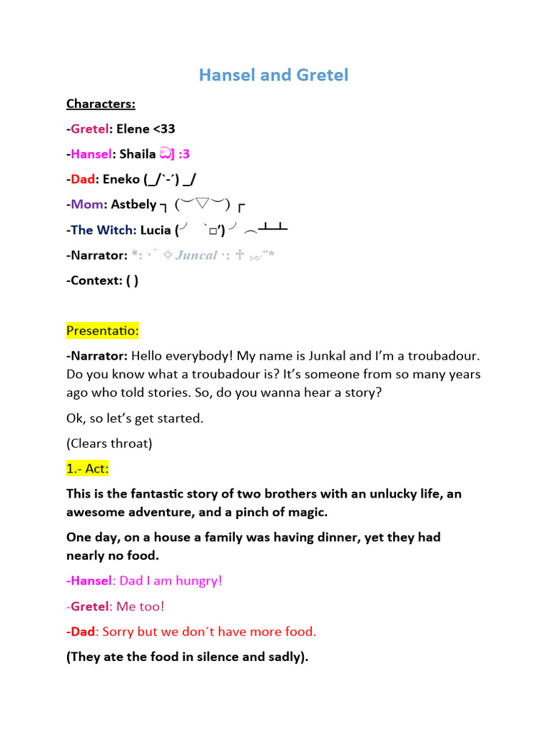 Hansel and Gretel | PDF | Hansel And Gretel