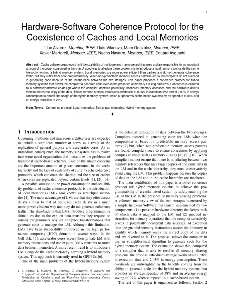 Article | PDF | Cpu Cache | Parallel Computing