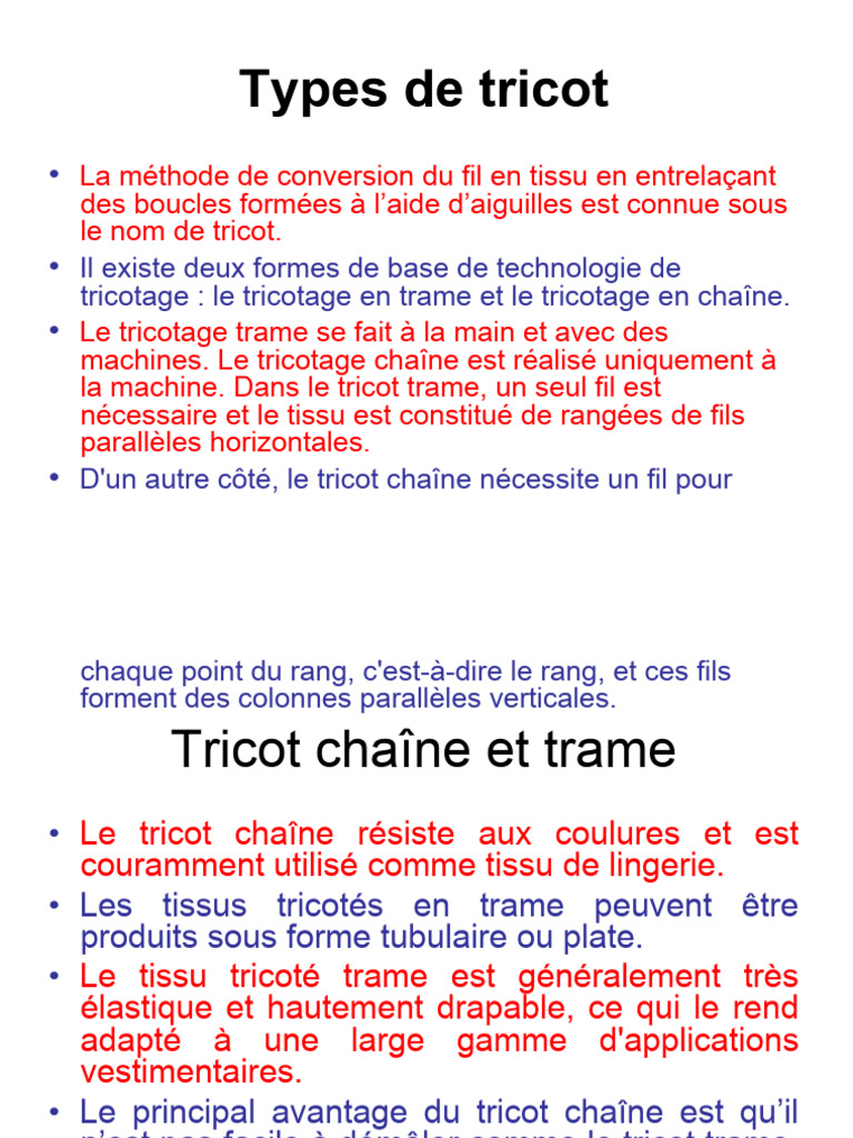 Tricot de Trame | PDF | Tricot | Les textiles