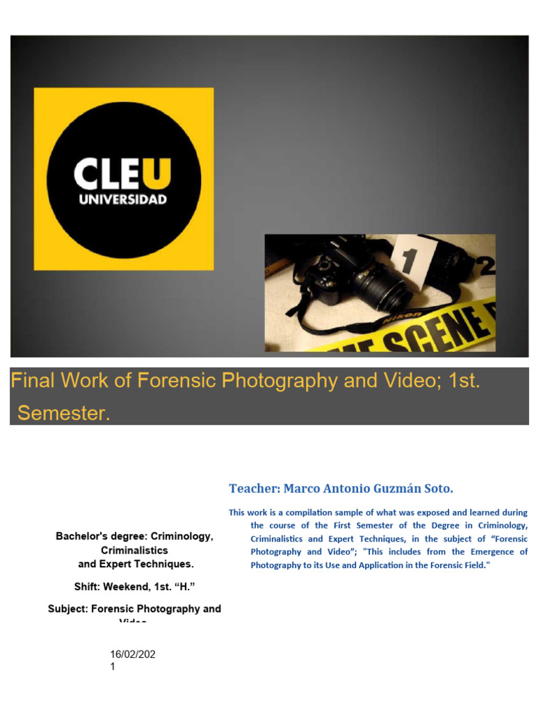 Forensic Photography Course Overview | PDF | Camera Lens | Macro ...