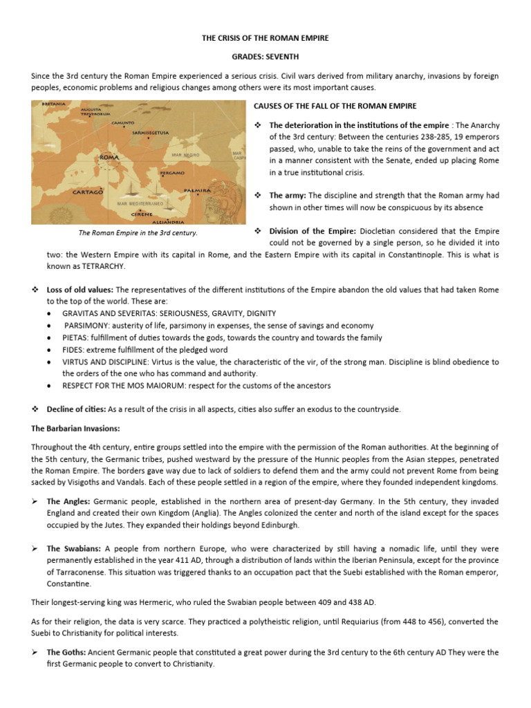 Causes of the Roman Empire's Crisis | PDF | Germanic Peoples | Roman Empire