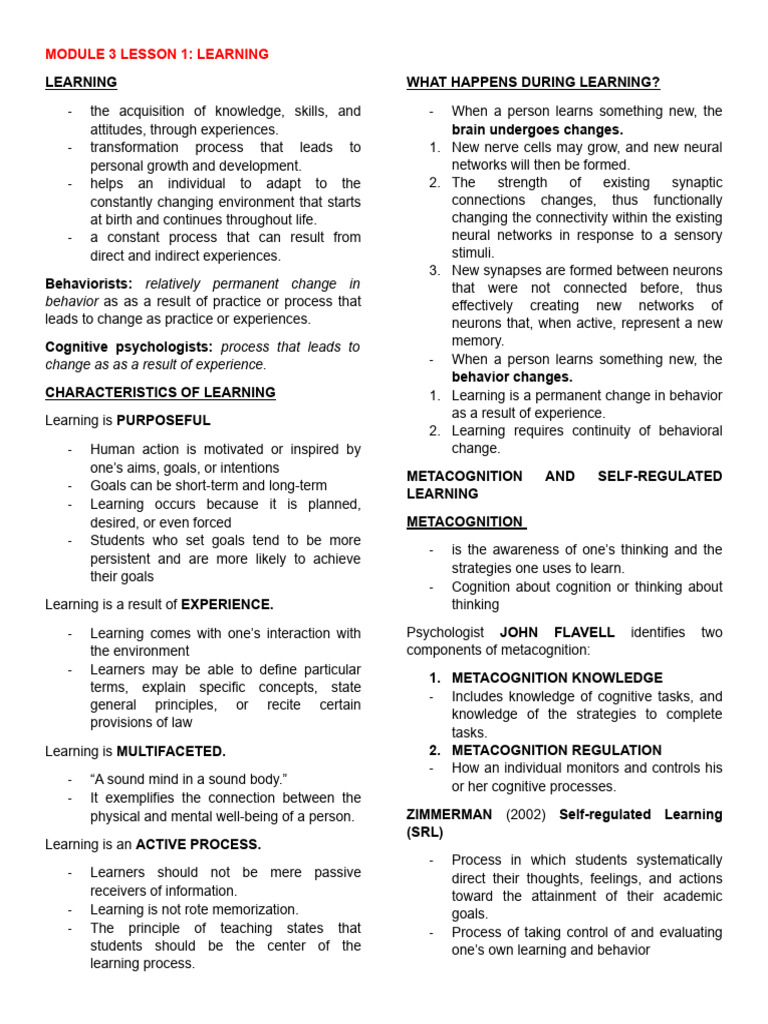 Understanding Learning and Self-Regulation | PDF | Learning | Goal