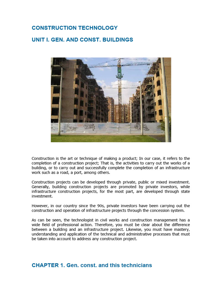 Construction Technology | PDF | Pipe (Fluid Conveyance) | Concrete