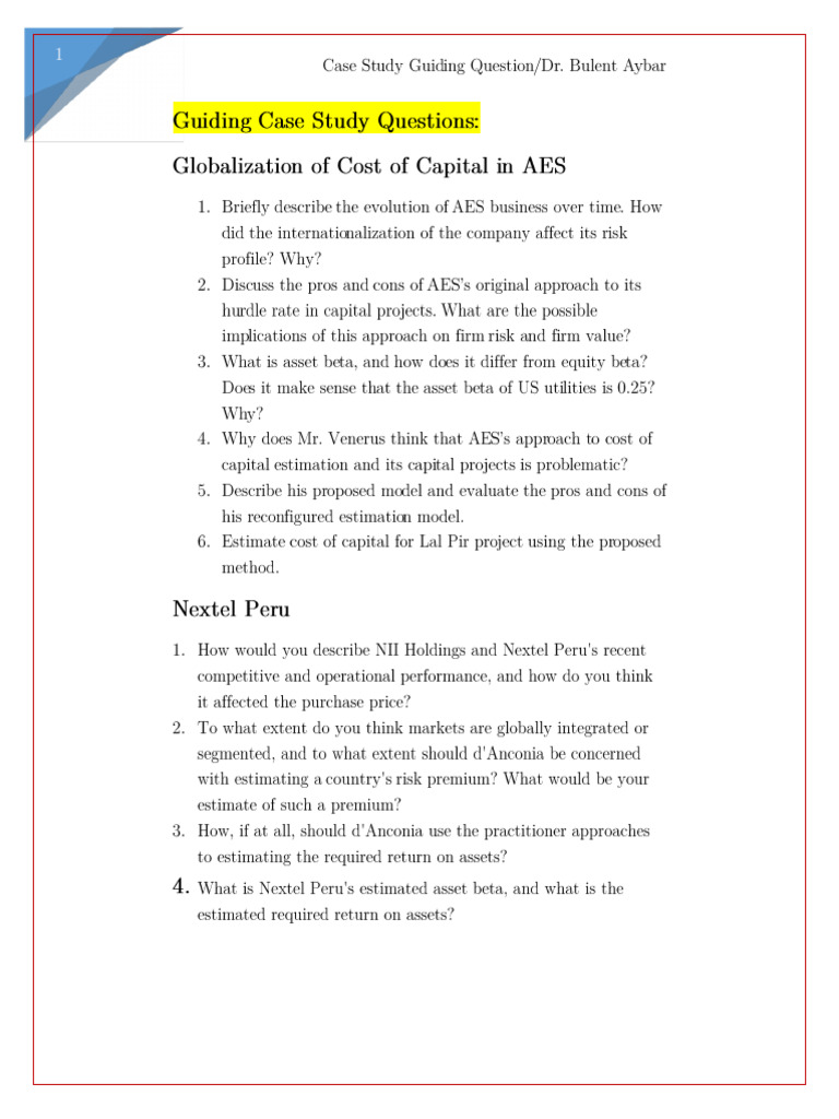 Case Study Questions#3 | PDF