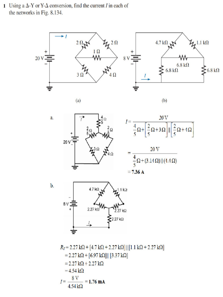 Wye-Delta Conversion Math | PDF
