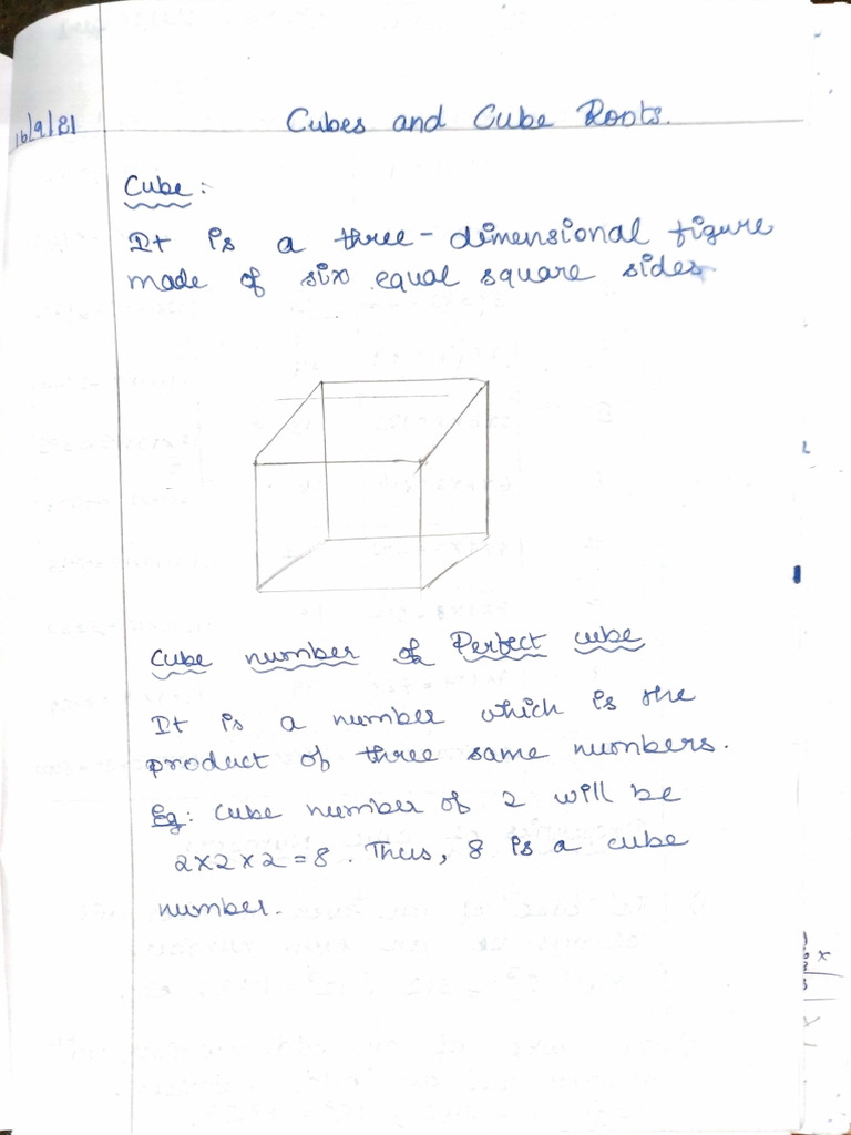 Maths Cubes and Cube Root CW | PDF